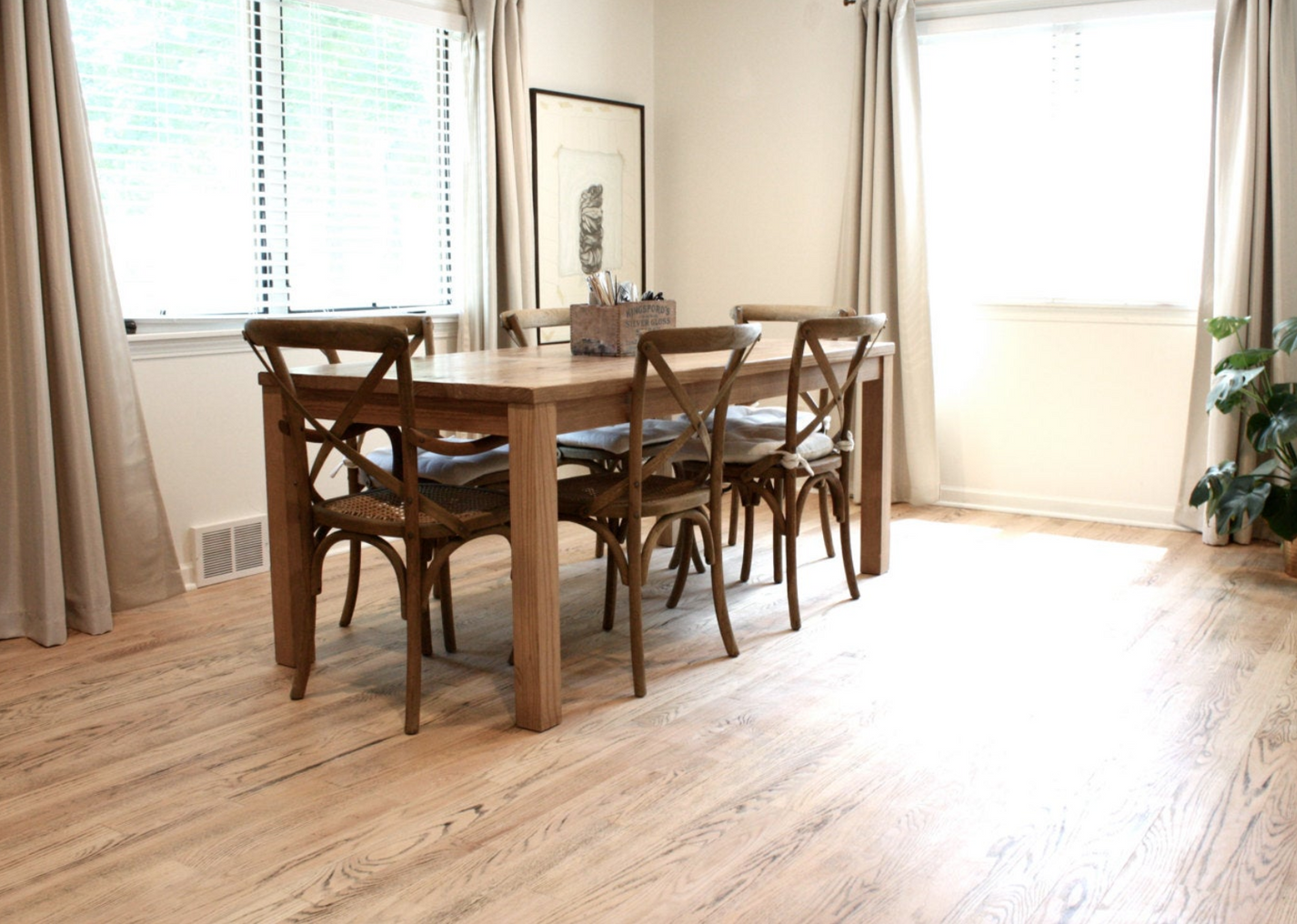 Rustic Wood Kitchen Table, Handmade, Parsons Style – NORTH FIELD STORE