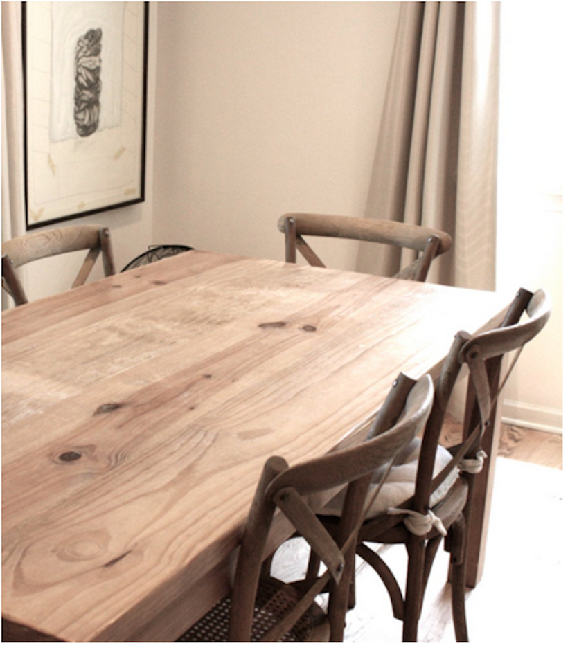 Rustic Wood Kitchen Table, Handmade, Parsons Style – NORTH FIELD STORE
